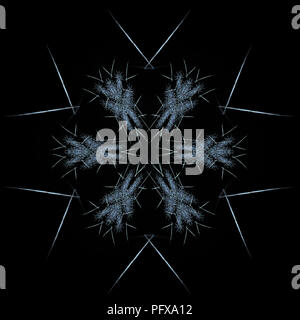 Snowflakes for the new year. Collection of linear round figures, as the ...