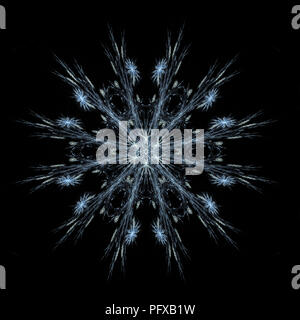 Snowflakes for the new year. Collection of linear round figures, as the ...