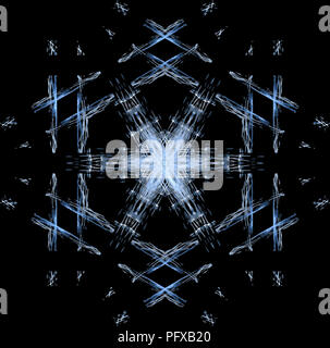 Snowflakes for the new year. Collection of linear round figures, as the ...