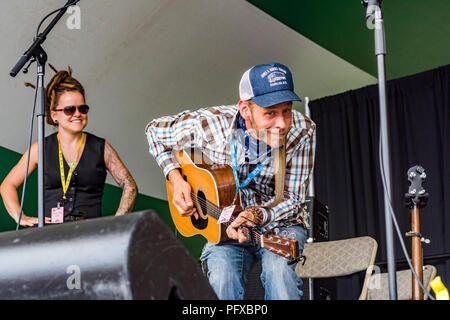 Singer songwriter Scott Cook performing at Canmore Folk Music Festival ...