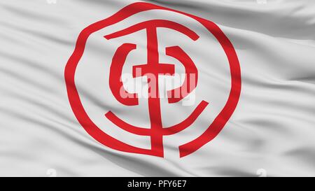 Tamano City Flag, Japan, Okayama Prefecture, Isolated On White ...