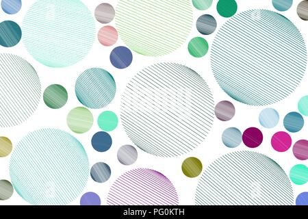 Abstract conceptual geometric messy random line circles pattern. Good ...