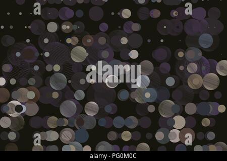 Shape of messy random line circles, abstract geometric background ...