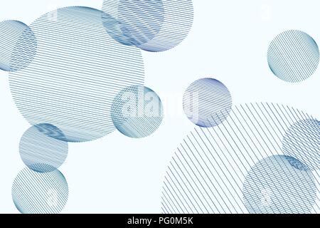 Color abstract messy random line circles geometric pattern generative ...