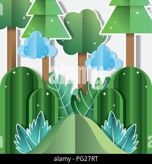 Paper landscape cartoons Stock Vector Image & Art - Alamy