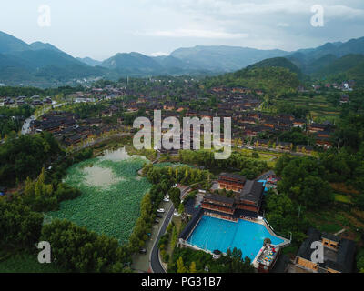Zunyi, Zunyi, China. 23rd Aug, 2018. Zunyi, CHINA-Aerial photography of ...