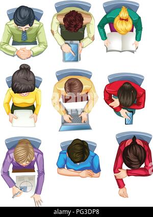 aerial view of man sitting Stock Vector Image & Art - Alamy
