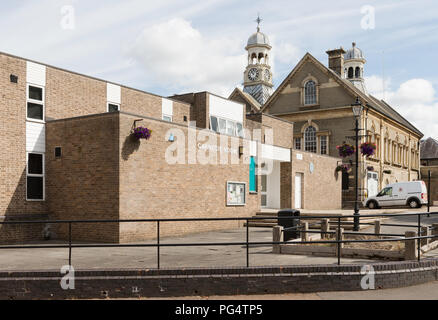 Thetford Carnegie Room foreground with Dads Army Museum, right and ...