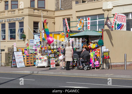 Seaside gift shops in Weston-Super-Mare, Somerset Stock Photo - Alamy