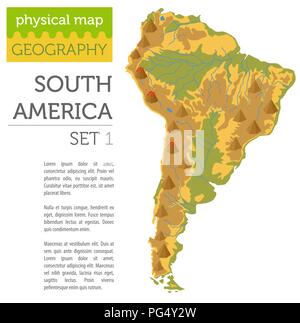 World map elements. Build your own geography info graphic collection ...