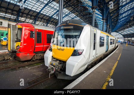 Thameslink class 700 trains at Brighton station Stock Photo - Alamy