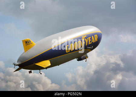 The 246-foot-long blimp at Wyoming Valley Airport in Forty Fort PA.on ...