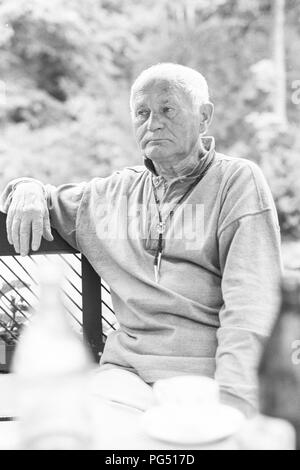 The writer Bohumil Hrabal in Kersko, where he owned a summer house ...