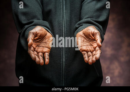 Portrait of a pair of dark complexioned / african american / black male ...