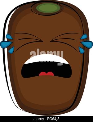 Sad kiwi fruit cartoon character emote Stock Vector Image & Art - Alamy