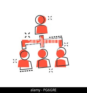 Cartoon of Business Organization Team Hierarchy Scheme Stock Vector Art ...