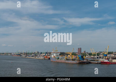Port of Klaipeda, Lithuania, former Memel, Courland Lagoon, Klaipeda ...