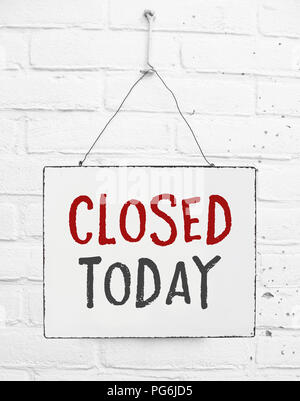 Text board closed tomorrow banner not open sign for store Stock Photo ...