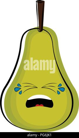 Sad pear cartoon character emote Stock Vector Image & Art - Alamy