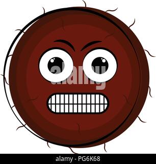 Isolated angry coconut cartoon Stock Vector Image & Art - Alamy