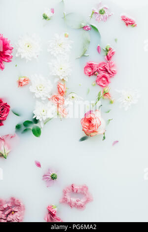 A beautiful vertical view of various colorful flowers Stock Photo - Alamy