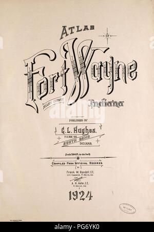 Atlas of Fort Wayne, Allen County, Indiana Stock Photo - Alamy