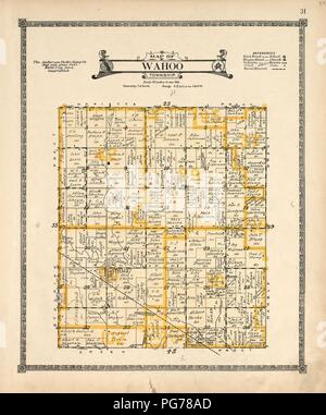 Atlas of Saunders County, Nebraska - containing maps of townships of ...