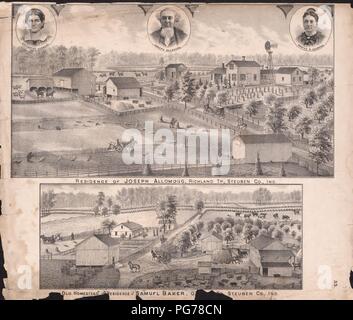 Atlas of Steuben Co., Indiana - to which are added various general maps ...