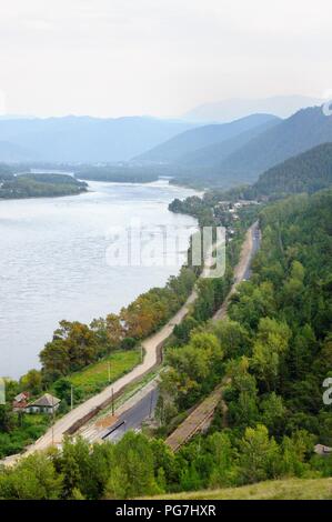 RUSSIA, SIBERIA, YENISEY RIVER, NEAR LEBED, SUNSET Stock Photo - Alamy