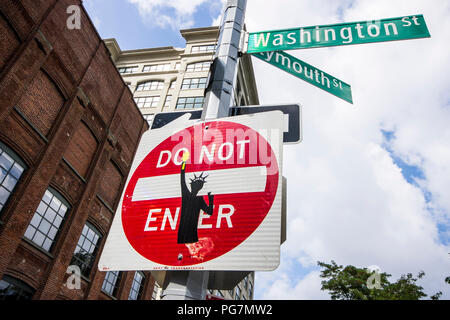 American stop-sign, no entry sign Stock Photo - Alamy