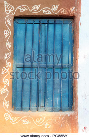 Old Indian village house / window detail. Andhra Pradesh. India Stock ...
