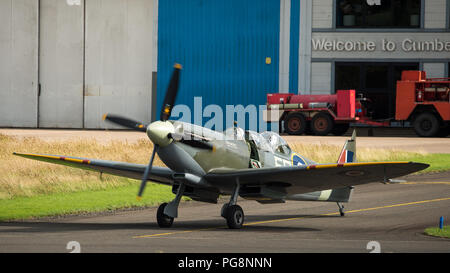 Special Spitfire flights at Cumbernauld Airport, Cumbernauld, Scotland ...