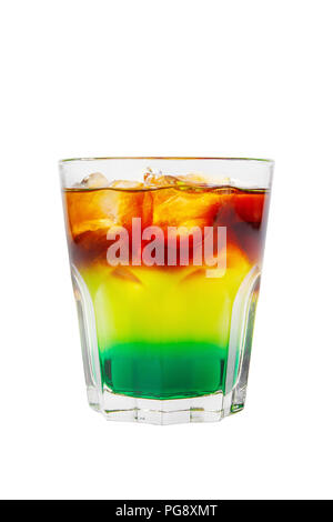 Multicolored, tri-color, cocktail red, yellow, orange, green, gradient ...