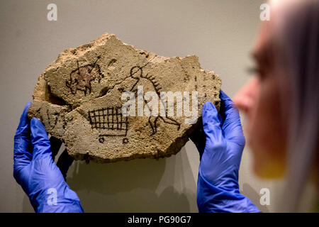 Installation of Banksy's Peckham Rock at the British Museum in London ...