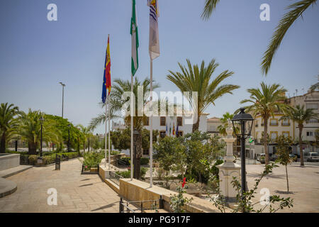 Town square, Albox, Almeria Province, Andalucia, Spain, Western Stock ...