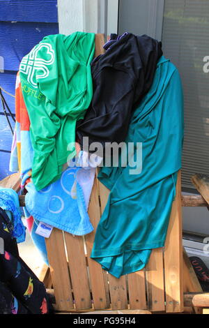 Clothes draped over a chair in George Bernard Shaw's bedroom at Shaw's ...