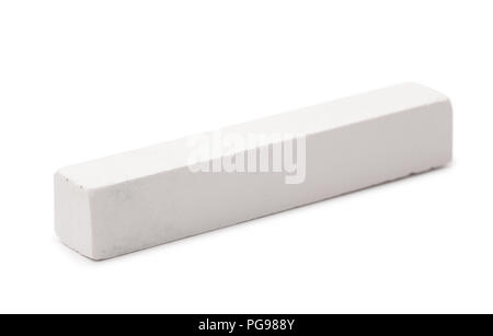Small piece of chalk isolated on white Stock Photo - Alamy