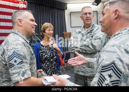 Chief Master Sgt. Tommy Mazzone, 2nd Bomb Wing Command Chief, welcomed ...