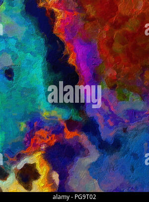 Abstract old chaotic pattern with colorful translucent curved lines ...