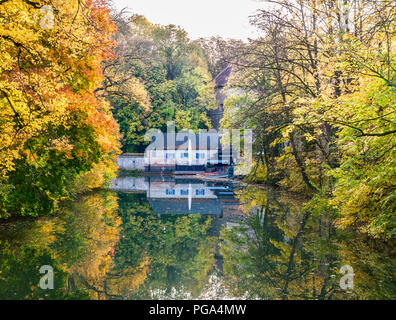 View on beautiful part of Augsburg Kahnfahrt in autumn Stock Photo - Alamy