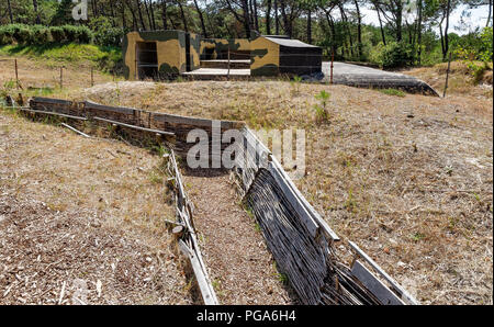 Remains of a german command and control bunker which was used to detect ...