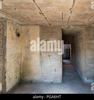 Remains of a german command and control bunker which was used to detect ...