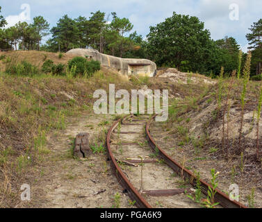 Remains of a german command and control bunker which was used to detect ...