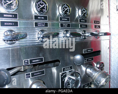 Truck of Fireman, Panel of Control, São Paulo, Brazil Stock Photo - Alamy