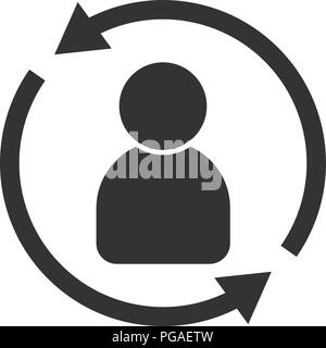 Customer interaction icon. Client returning or renention symbol Stock ...