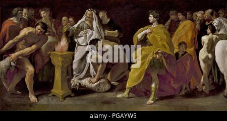 This artwork, 'Auspici per un imperatore romano,' depicts an ancient ...
