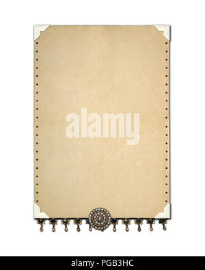 Victorian Parchment Paper Isolated on White Background Collection Stock ...