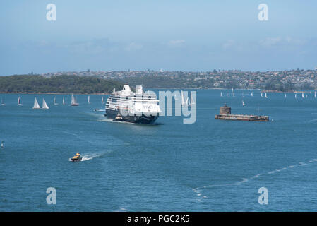 Fort Denison on Pinchgut Island with North Sydney to the rear, New ...