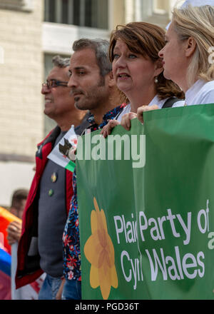 Cardiff, UK. 25th Aug 2018. The 2018 Pride Cymru Parade in Cardiff ...