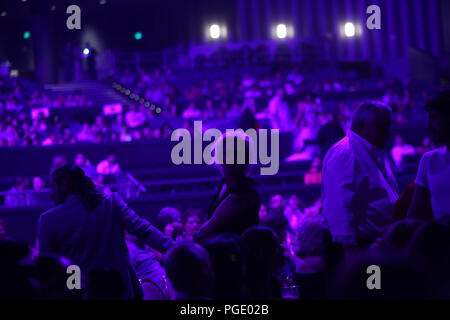 Marisela. Mexican singer Juan Gabriel, during his concert on the night ...
